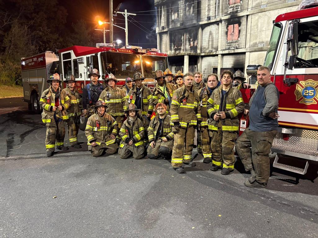 Members Complete Last Burn Of The Year - Exeter Township Fire Department